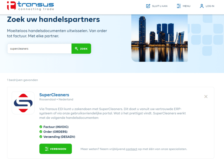 SuperCleaners officieel partner Transus EDI - SuperCleaners